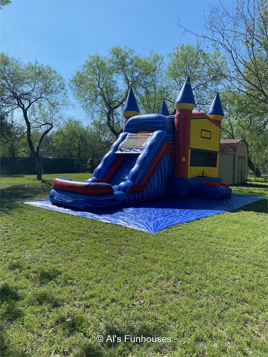 Red & Blue Combo Funhouse DRY - Party Rental Service in San Antonio ...